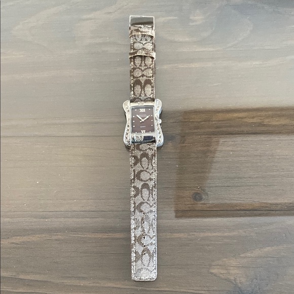 Coach | Accessories | Coach Brown Monogram Watch | Poshmark